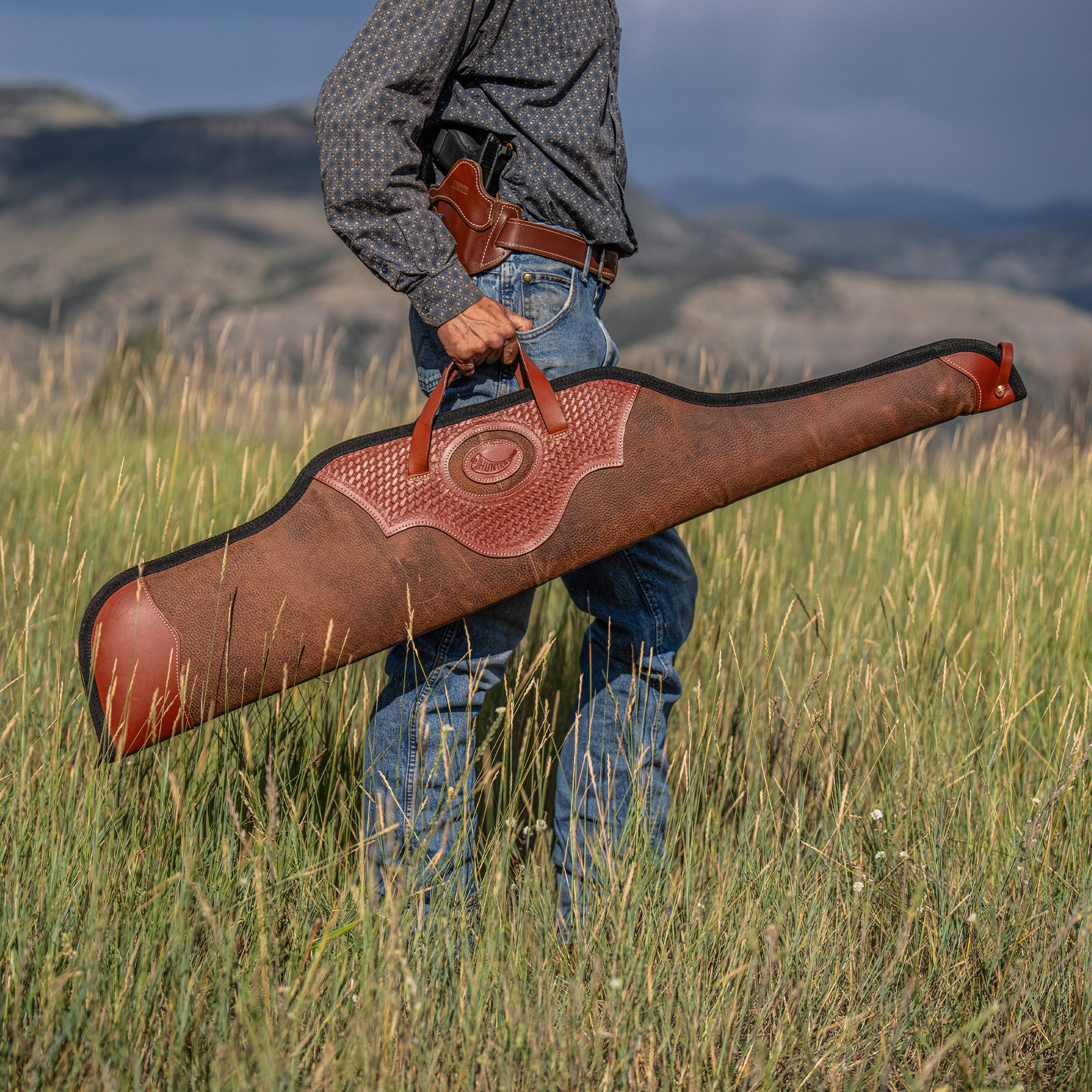 Leather Rifle Case — Hunter Company