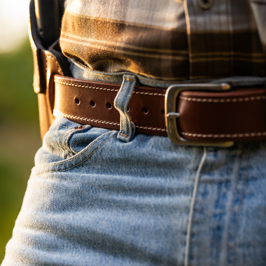 Premium Leather Gun Belts — Hunter Company
